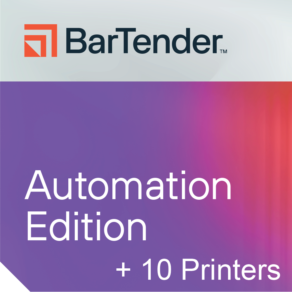 BarTender Automation - Application + 10 Printers Annual Subscription ...